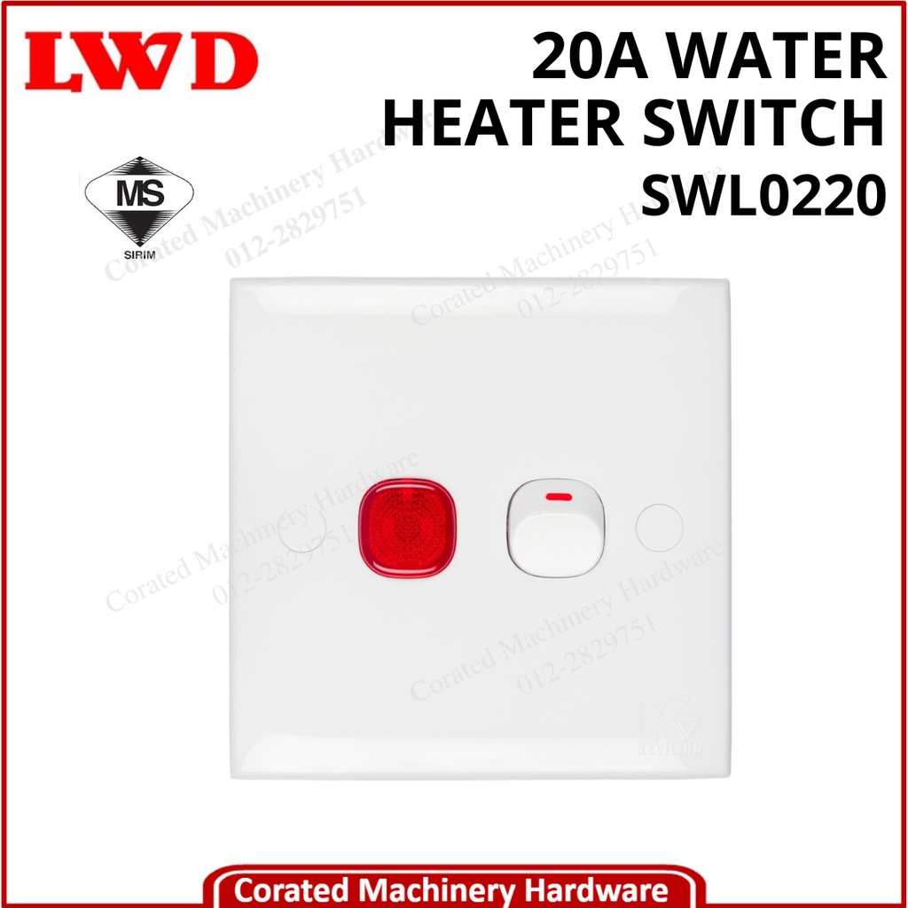 LWD 20A WATER HEATER SWITCH | Corated Enterprise