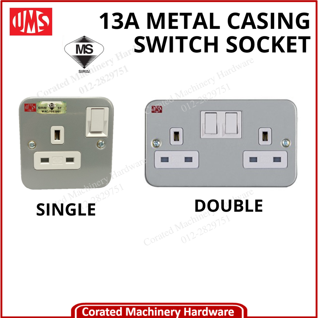 UMS 13A METAL CASING SWITCH SOCKET | Corated Enterprise