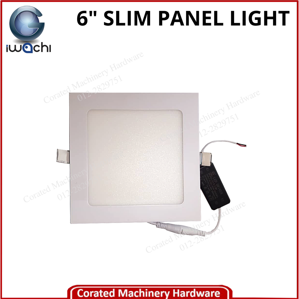 IWACHI 6" 12 WATT LED SLIM PANEL LIGHT (SQUARE) | Corated Enterprise