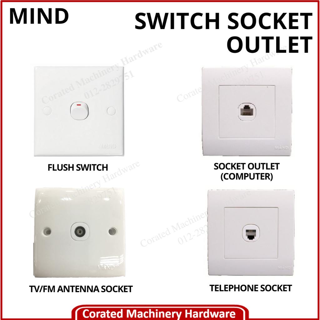 MIND FLUSH SWITCH / SOCKET OUTLET | Corated Enterprise